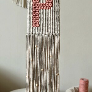 Macrame Letters, Alphabet Wall Hanging, Kids Wall Decoration, Handmade ...