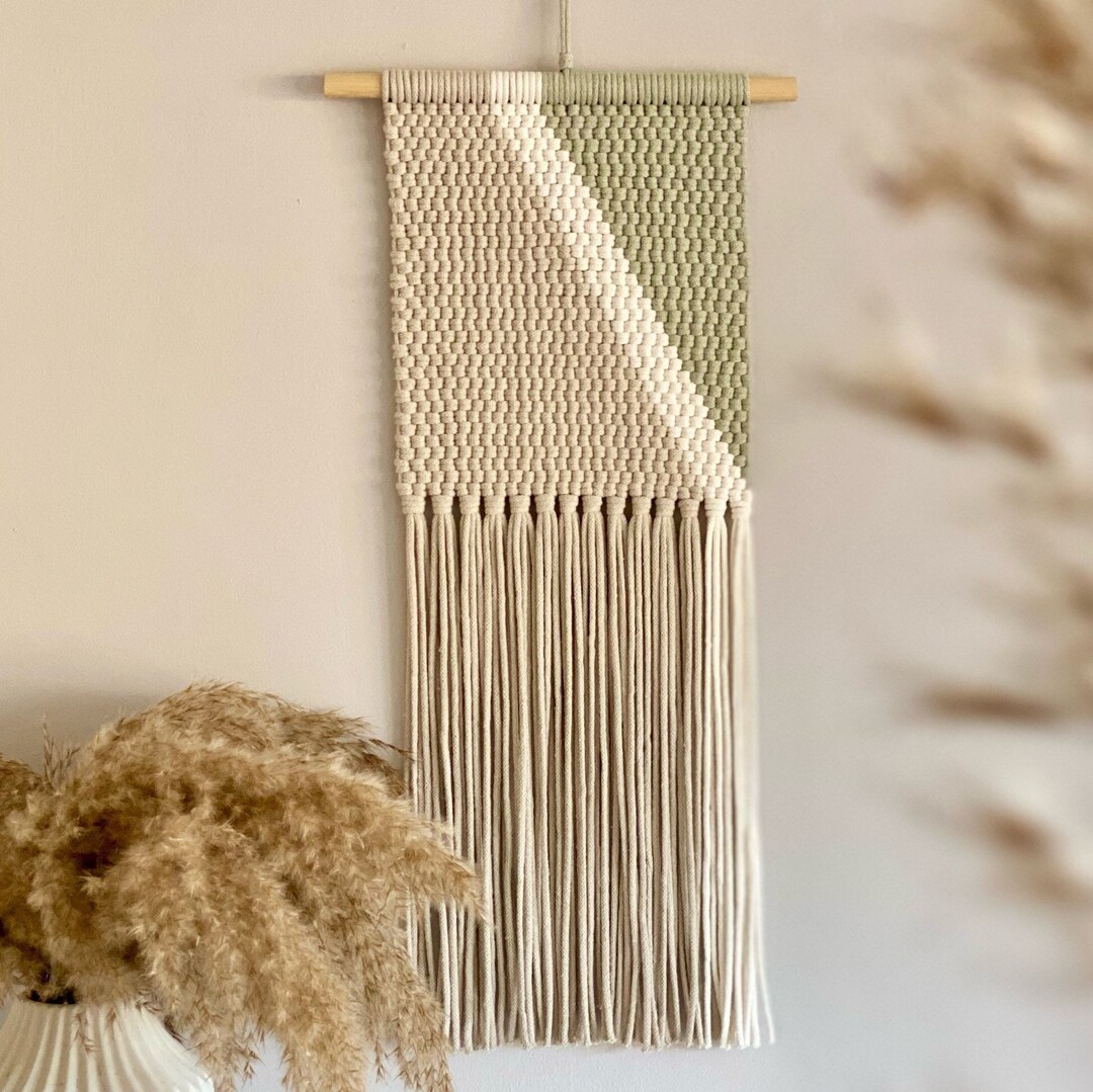 OLIVIA Macrame Wall Hanging Tapestry, Boho Home Decor, Hand Made Fiber ...