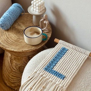 Macrame Letters, Alphabet Wall Hanging, Kids Wall Decoration, Handmade ...