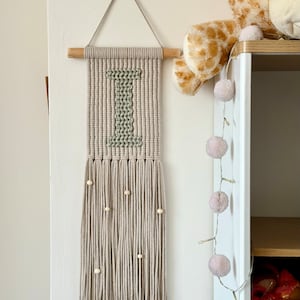 Macrame Letters, Alphabet Wall Hanging, Kids Wall Decoration, Handmade ...