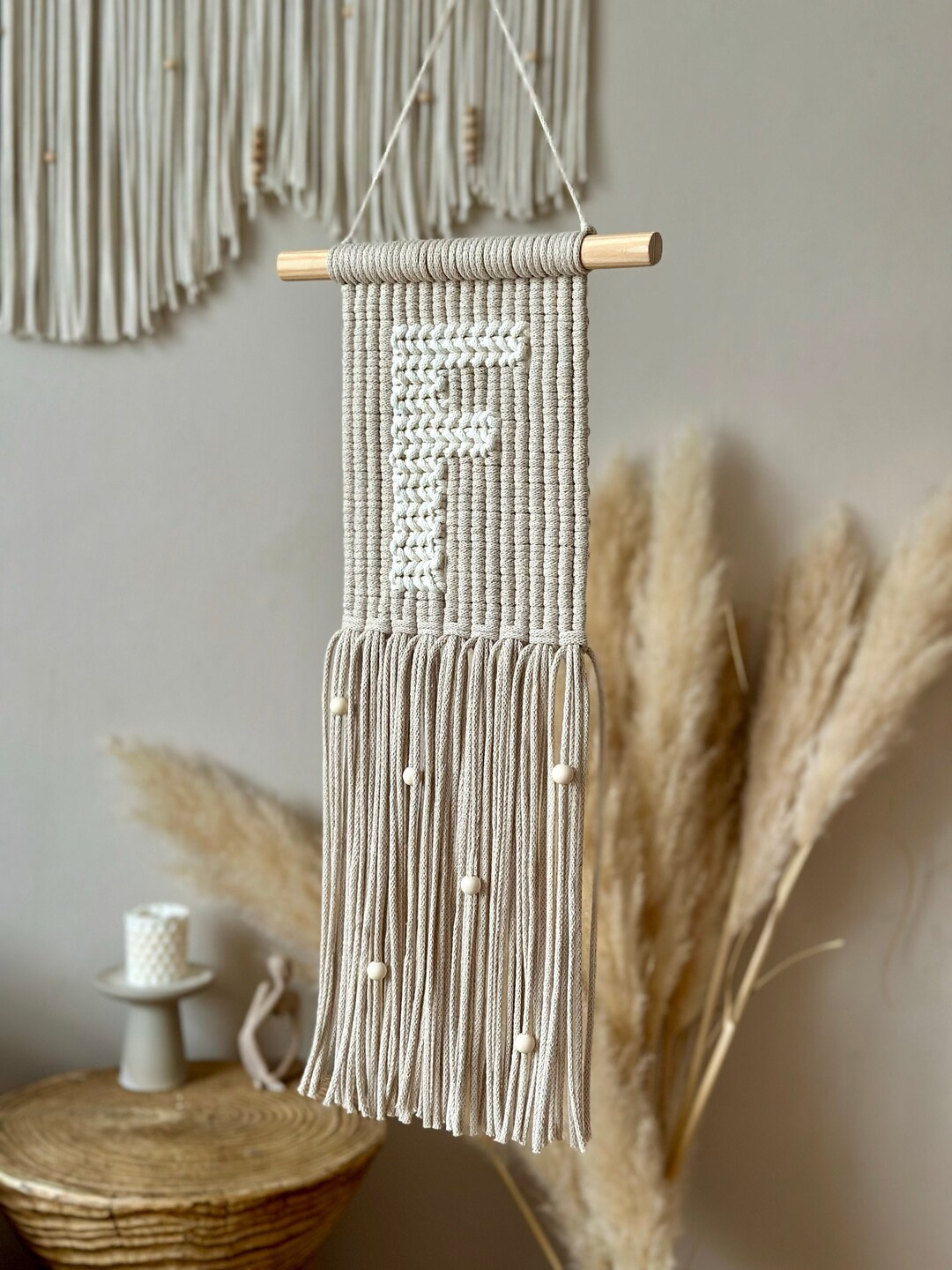 Macrame Letters, Alphabet Wall Hanging, Kids Wall Decoration, Handmade ...