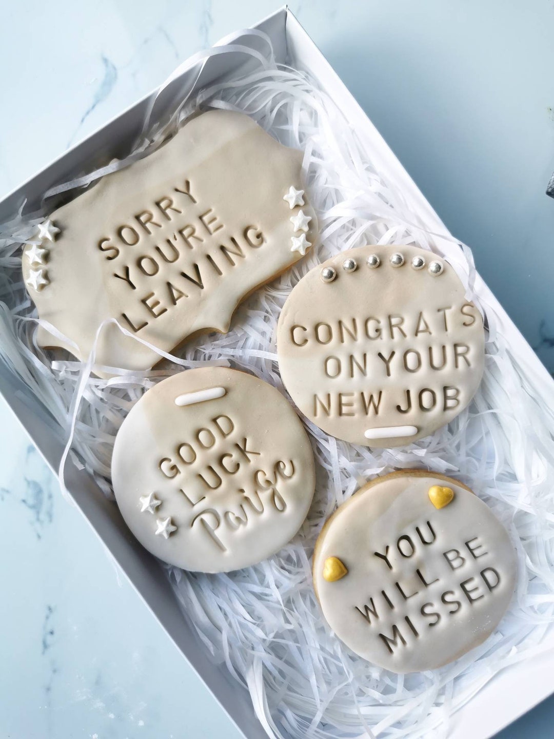 Sorry You're Leaving Biscuits, Good Luck Cookies - Etsy UK