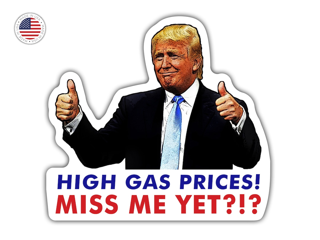 Trump Gas Pump Sticker Trump Sticker Christmas Miss Me yet Trump Car ...