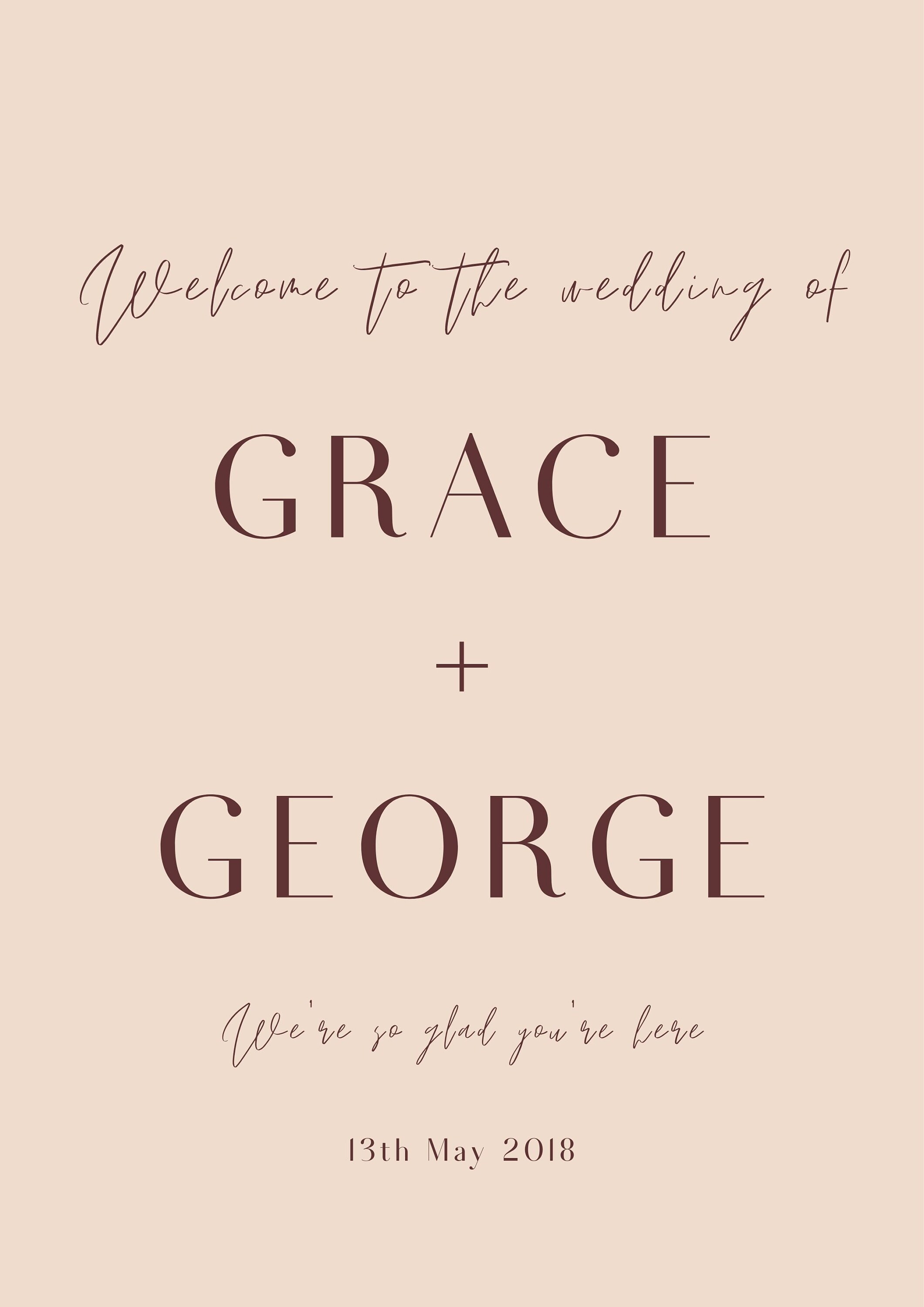 Canva Digital Printable Wedding Sign Download,modern Minimalist Wedding ...