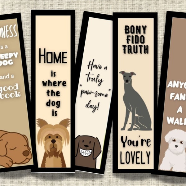 Dog Bookmark - Etsy