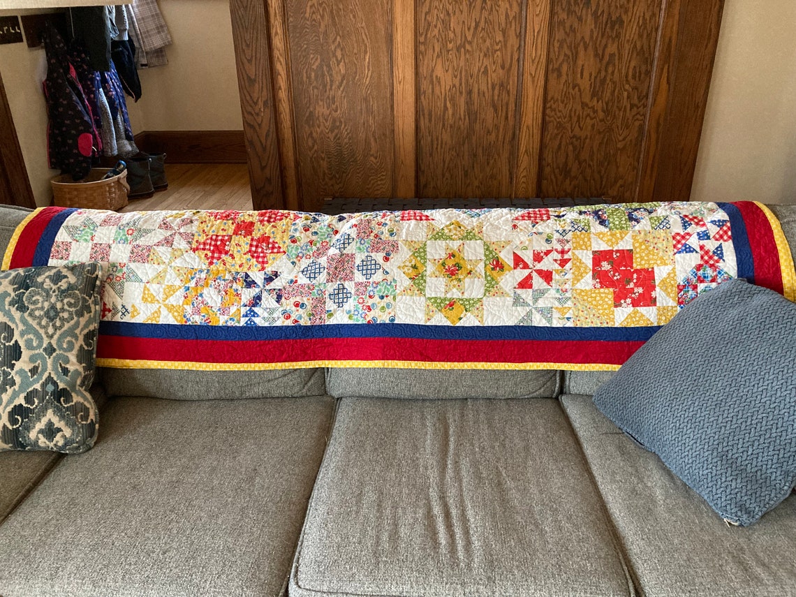 Vintage Sampler Quilt, Handmade Quilt - Etsy