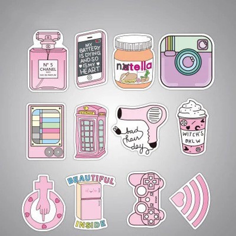 50 Pink Random Sticker Pack - Etsy 50 Pink Random Sticker Pack - Etsy