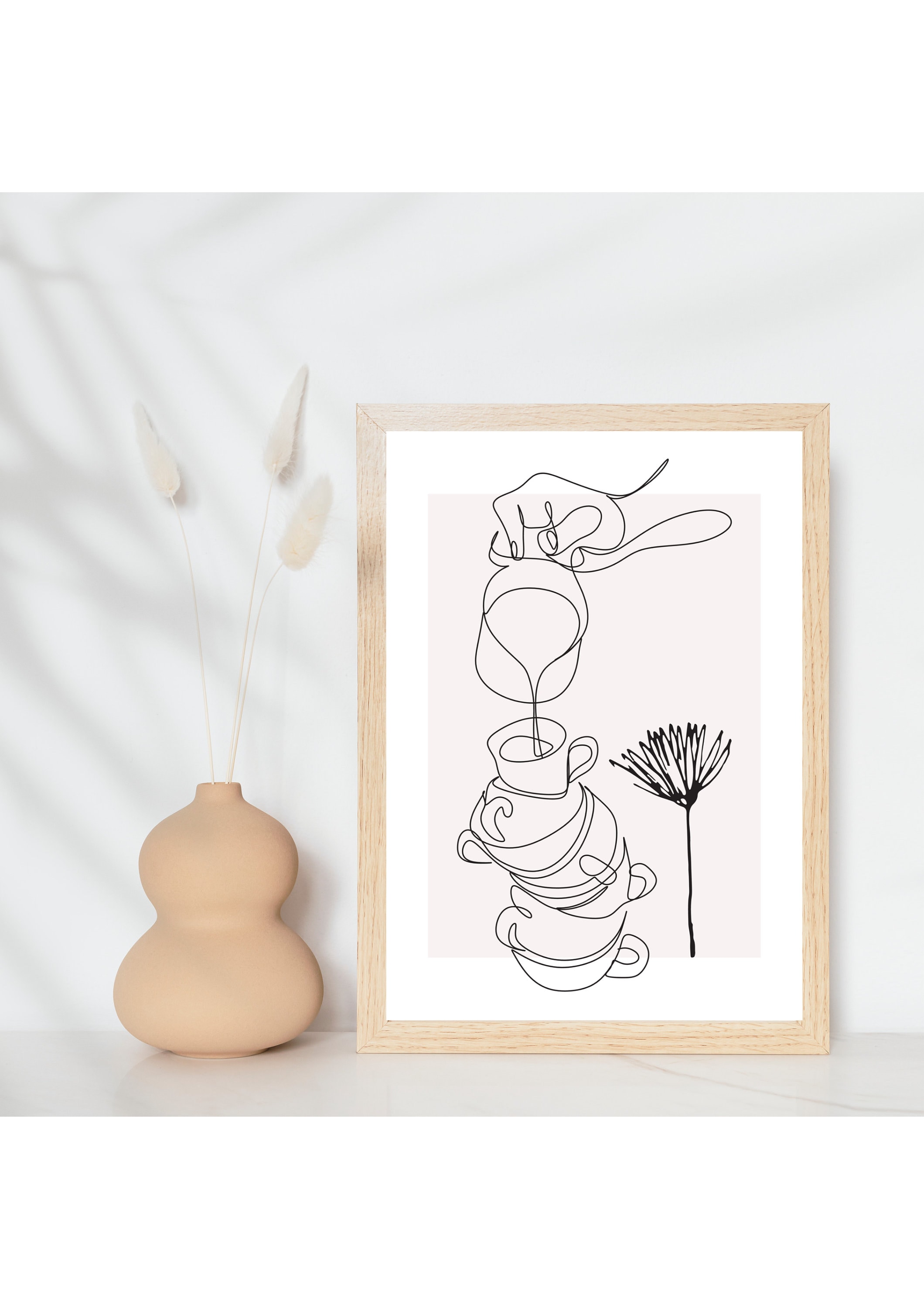 Tea Time Poster, Digital, Modern Wall Art - Etsy