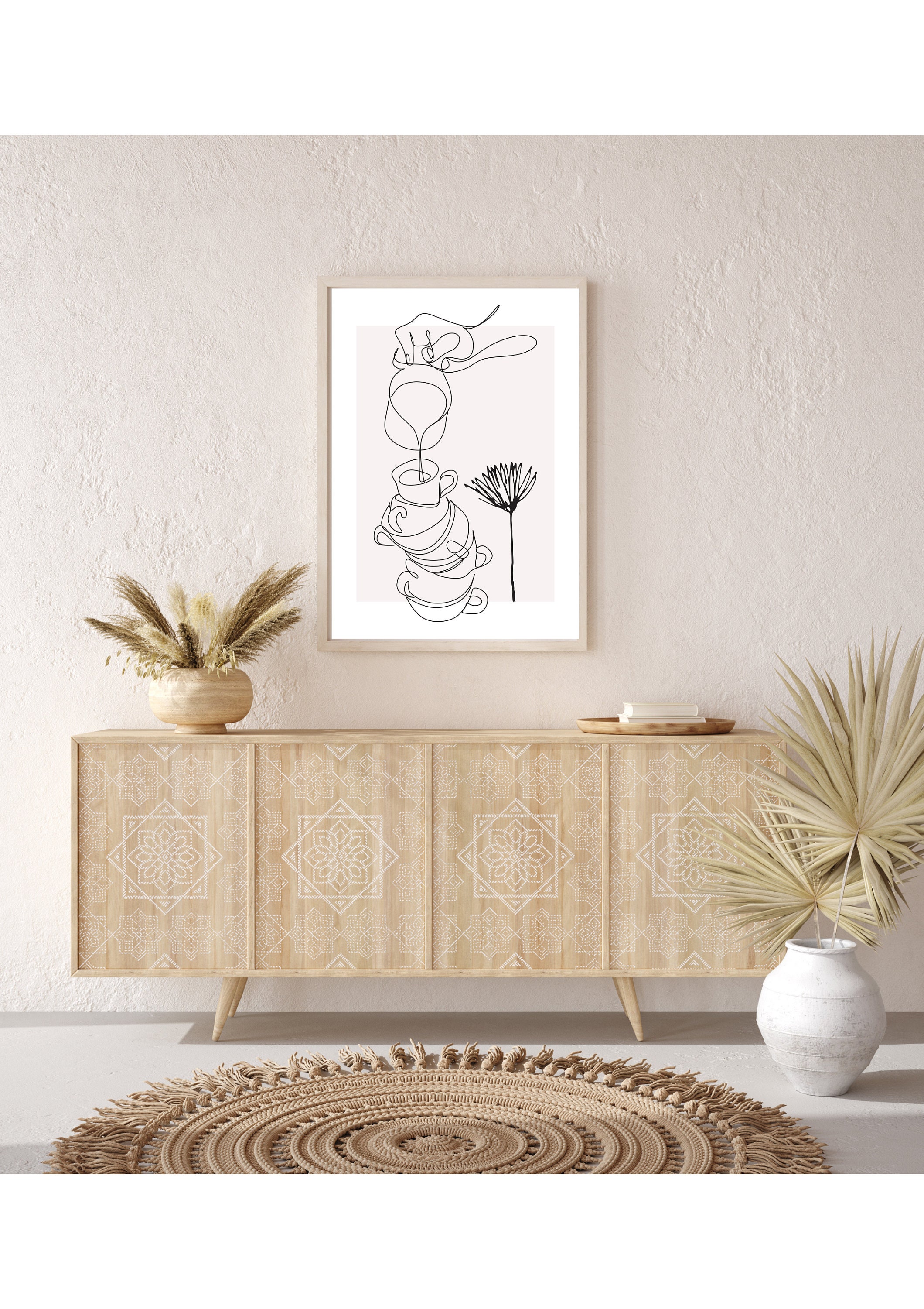 Tea Time Poster, Digital, Modern Wall Art - Etsy