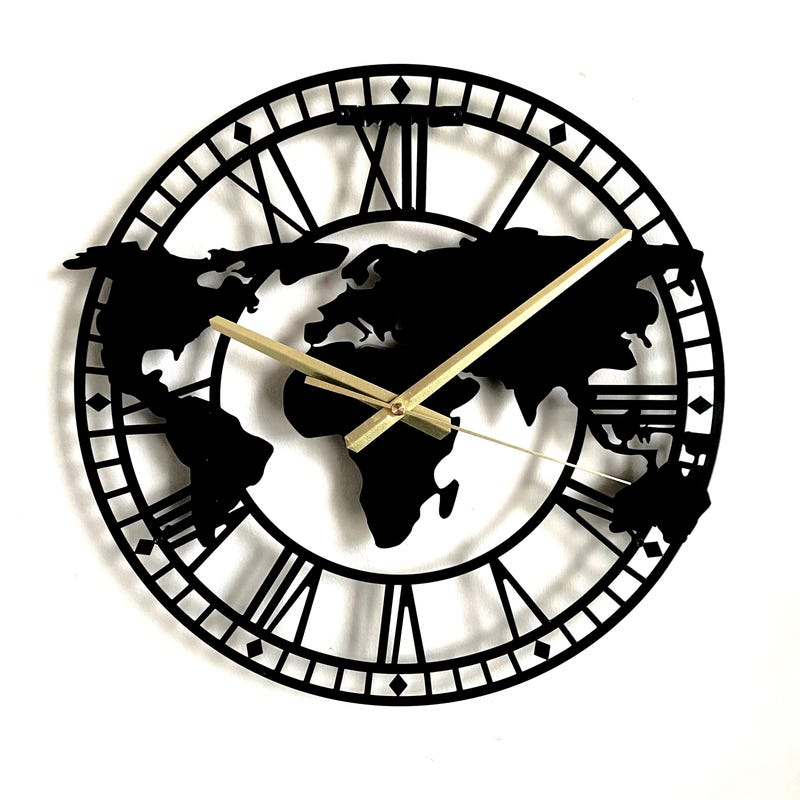 Map Wall Clock - Etsy UK