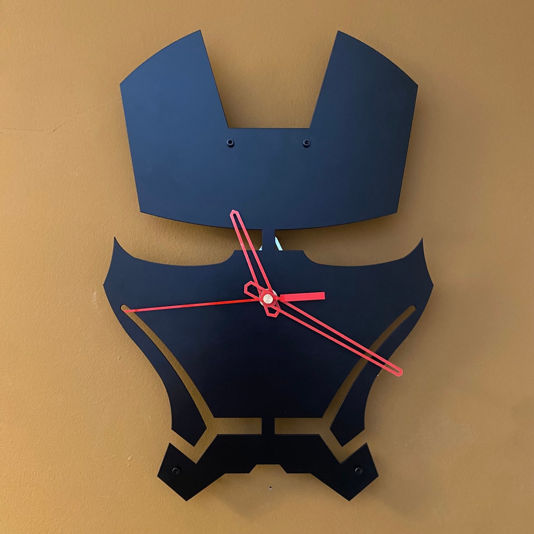 Steel Metal Wall Clock Iron Man Fan Art Superhero Disney - Etsy