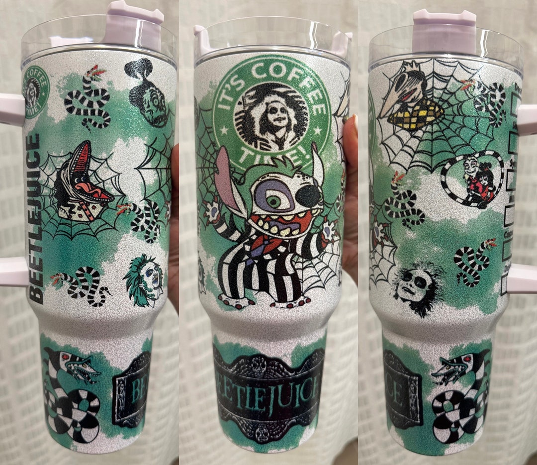 40oz Stanley Dupe Glitter Tumbler Handled Tumbler - Etsy