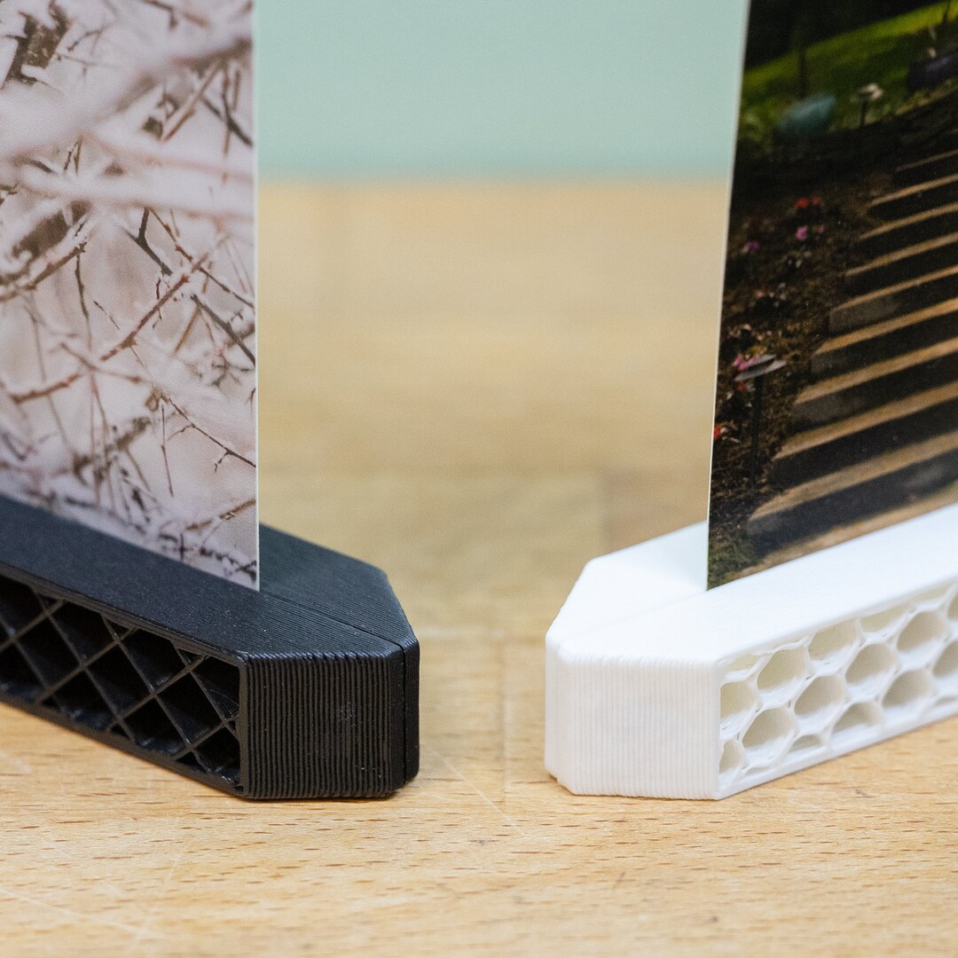 Photo/postcard Stand (5.5") With Your Choice of 3D Printed Geometric ...