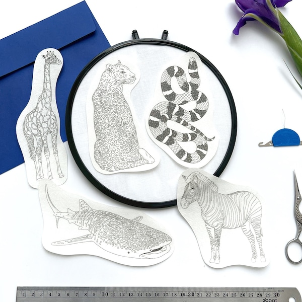 Leopard Embroidery Designs - Etsy