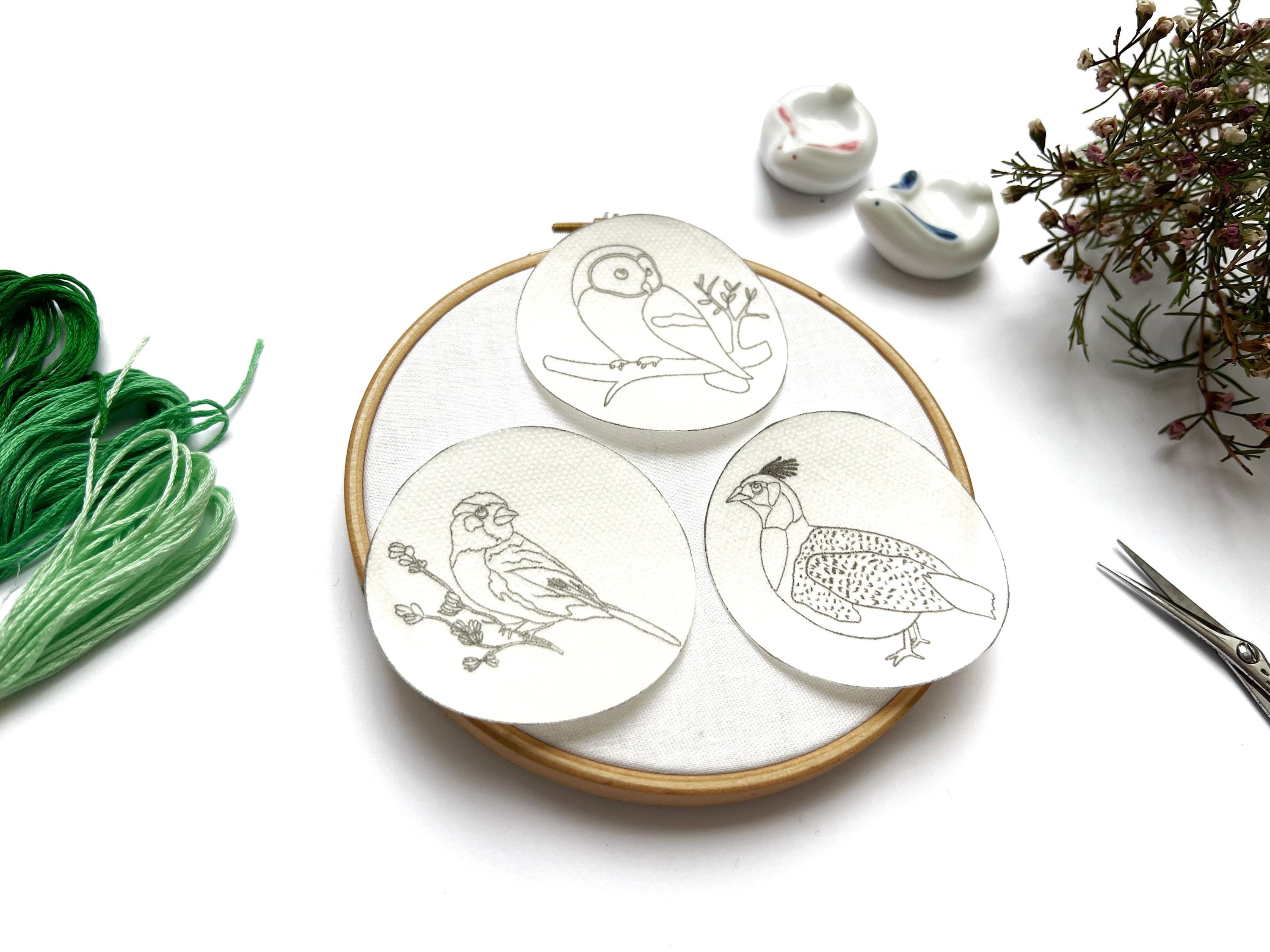 Stick and Stitch '12 Birds' Embroidery Designs | Water-soluble ...
