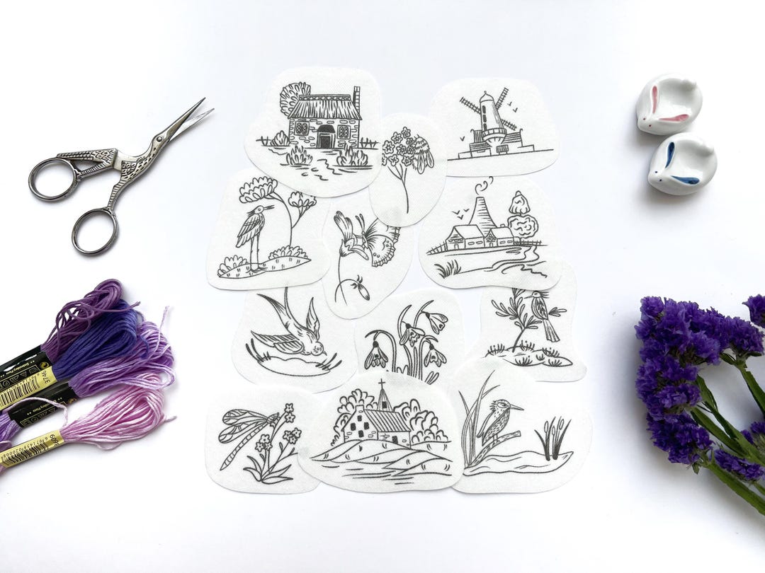Stick and Stitch Countryside Water-soluble Embroidery Designs | Rural ...