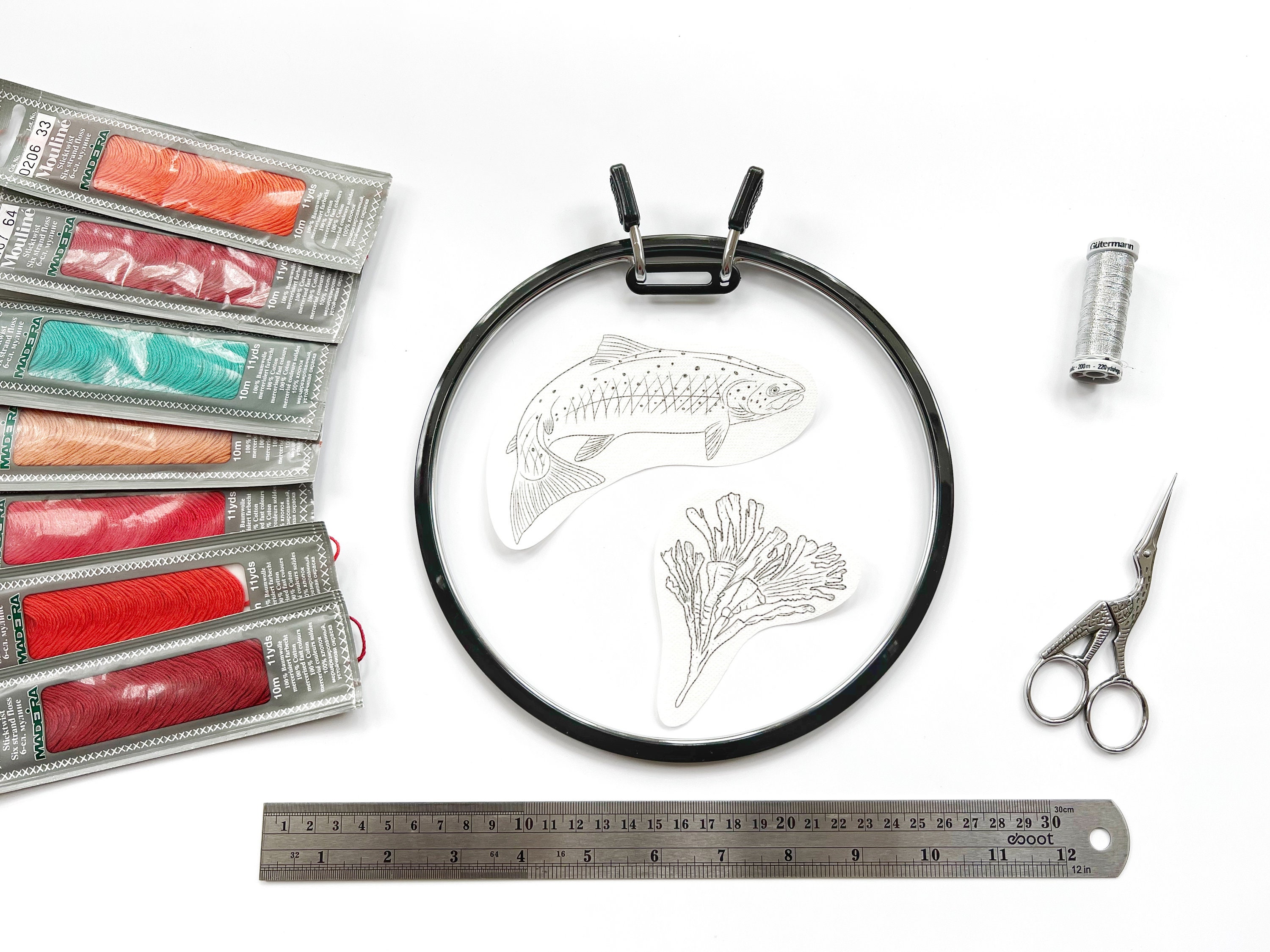 Stick & Stitch "underwater" Water Soluble Embroidery Stickers: Lobster ...