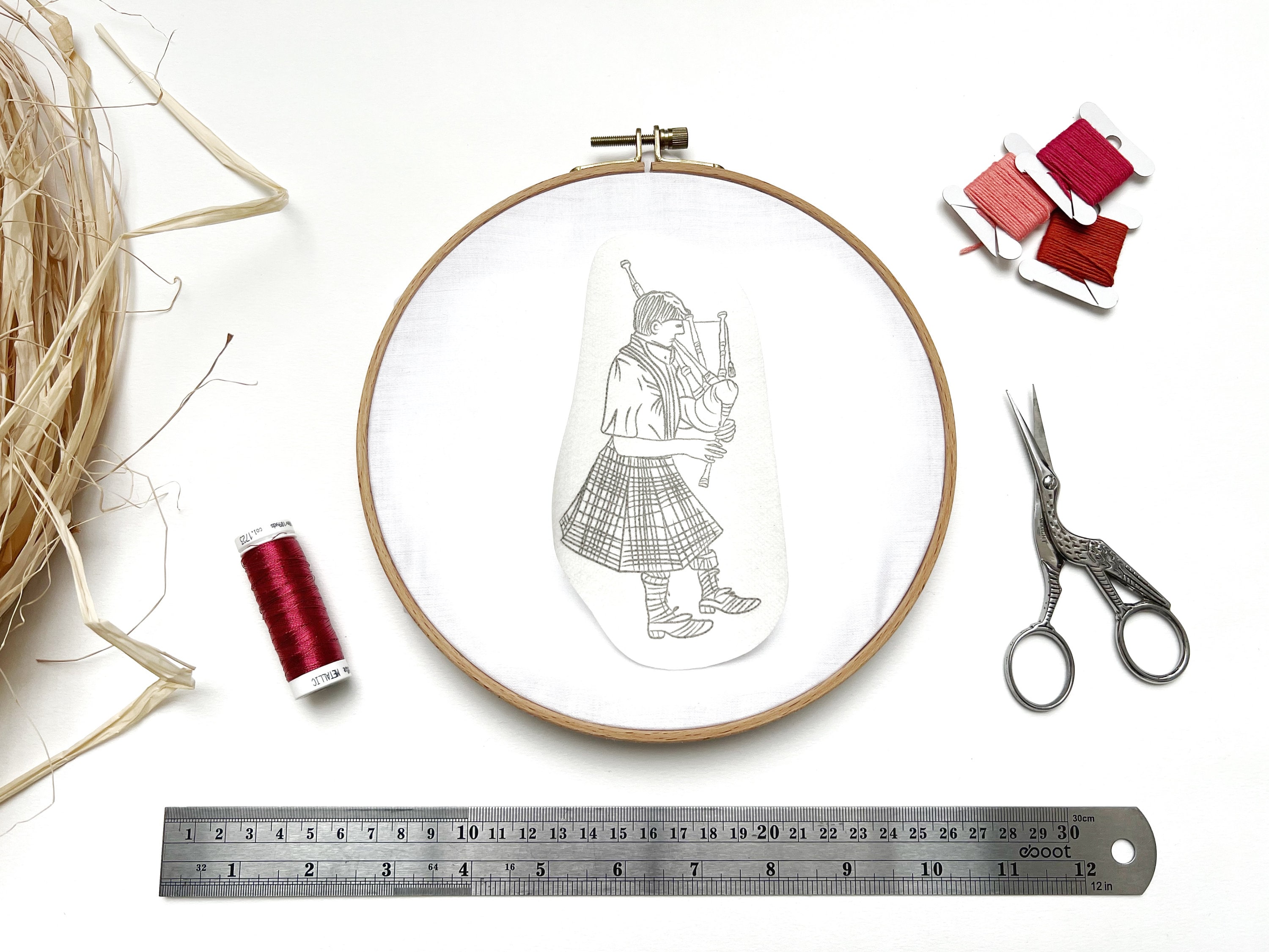 Stick & Stitch scotland Hand Embroidery Designs, Water Soluble Pattern ...