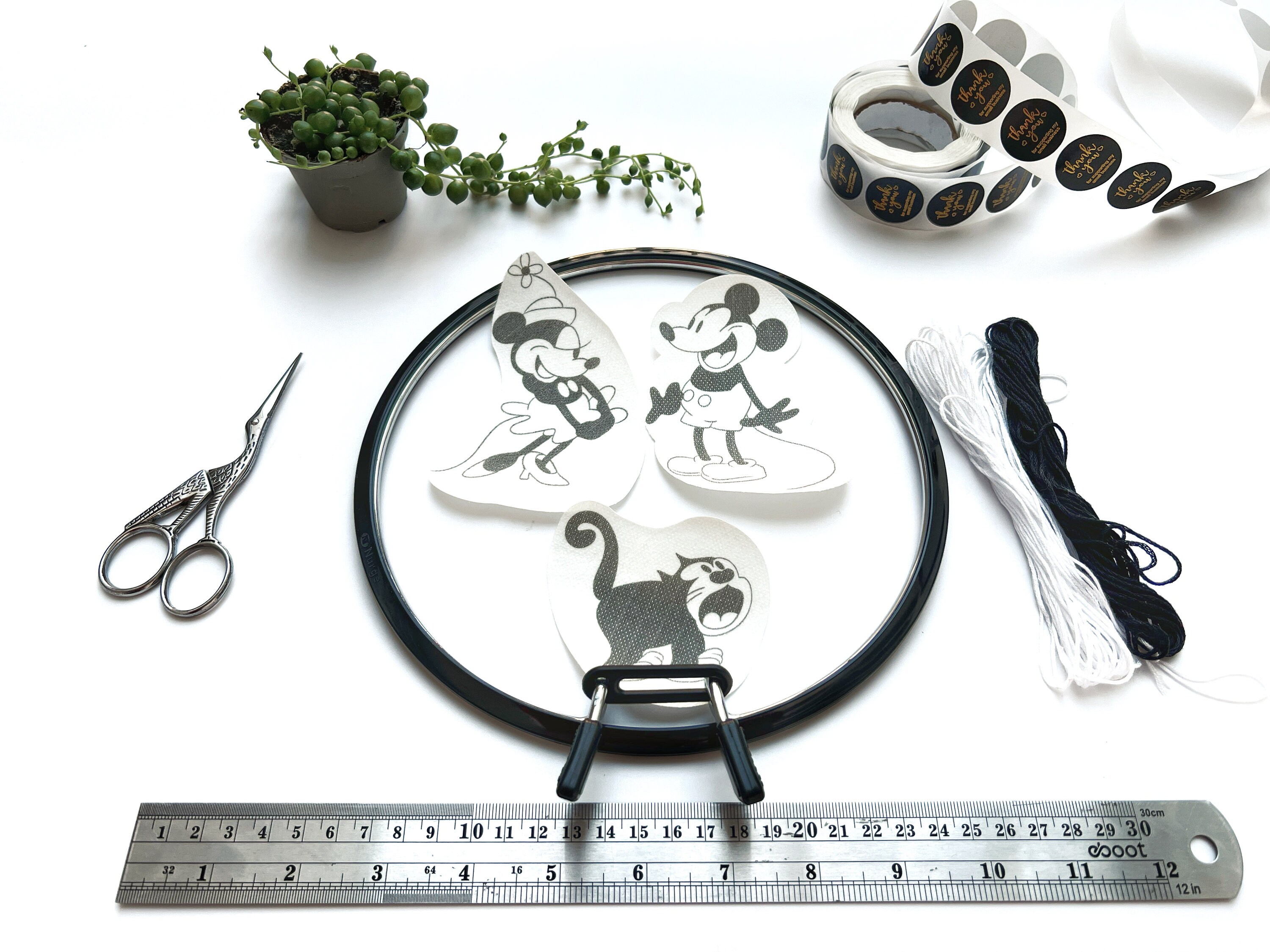 Stick & Stitch "cartoon" Hand Embroidery Designs, Water Soluble Pattern ...