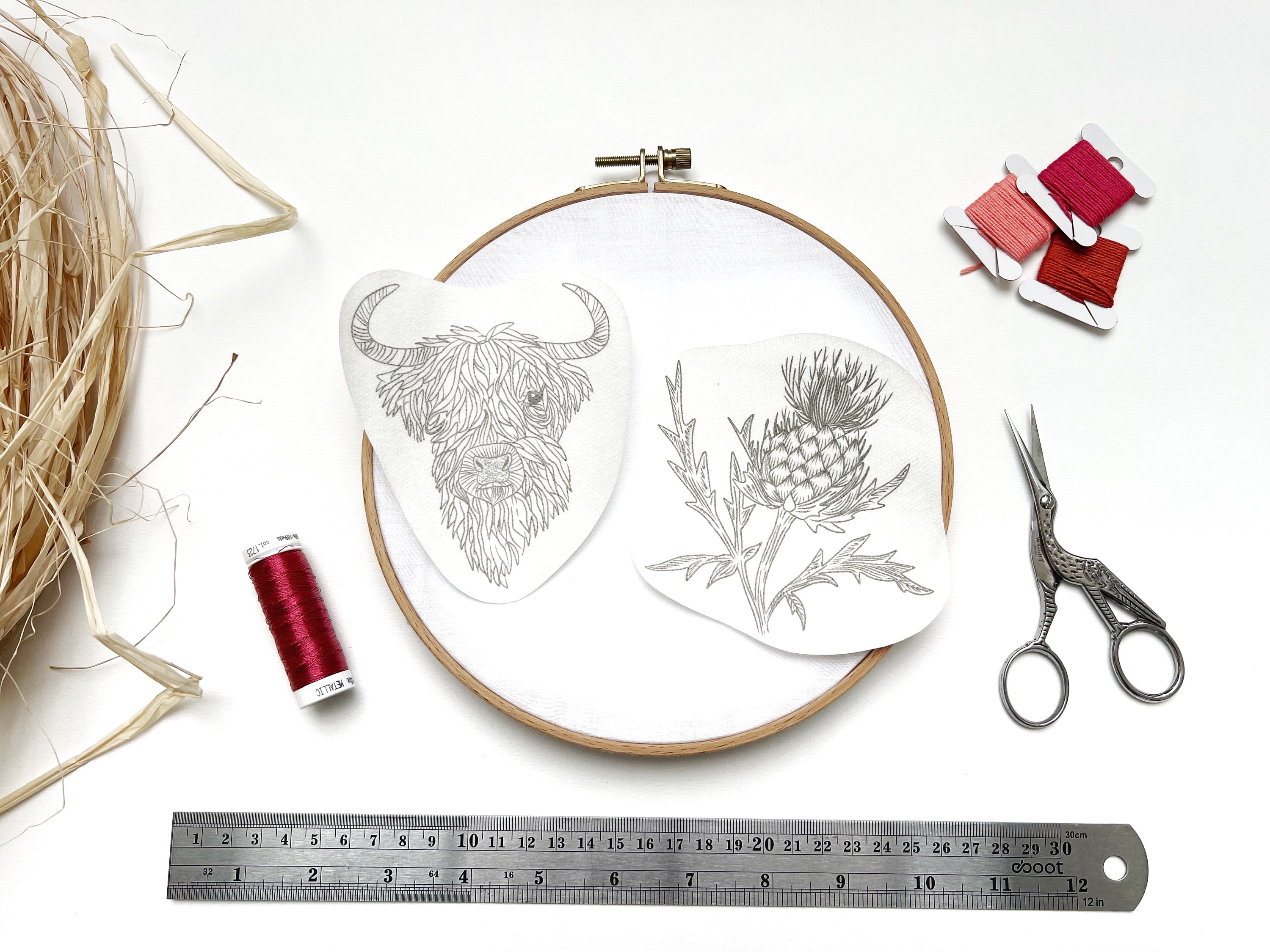 Stick & Stitch scotland Hand Embroidery Designs, Water Soluble Pattern ...