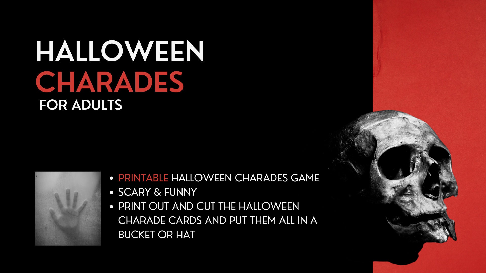 Halloween Charades, Party Game, Printable, PDF, Instant Download, Adult ...