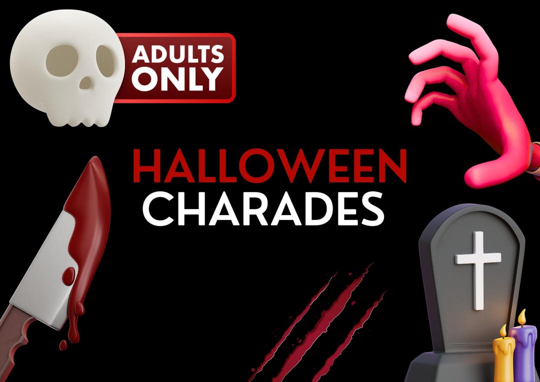 Halloween Charades, Party Game, Printable, PDF, Instant Download, Adult ...