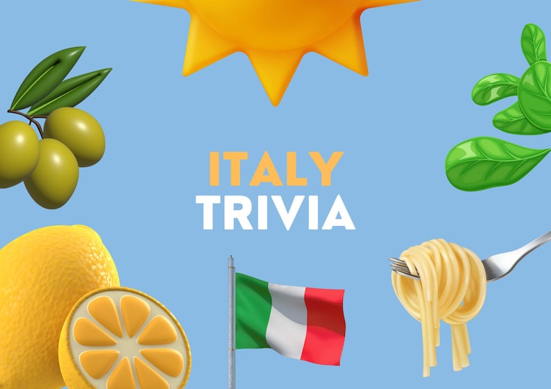 Italy-themed Trivia Game – Fun Printable Quiz Night | PDF Instant ...