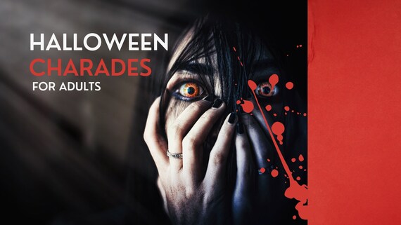 Halloween Charades Party Game Printable PDF Instant - Etsy