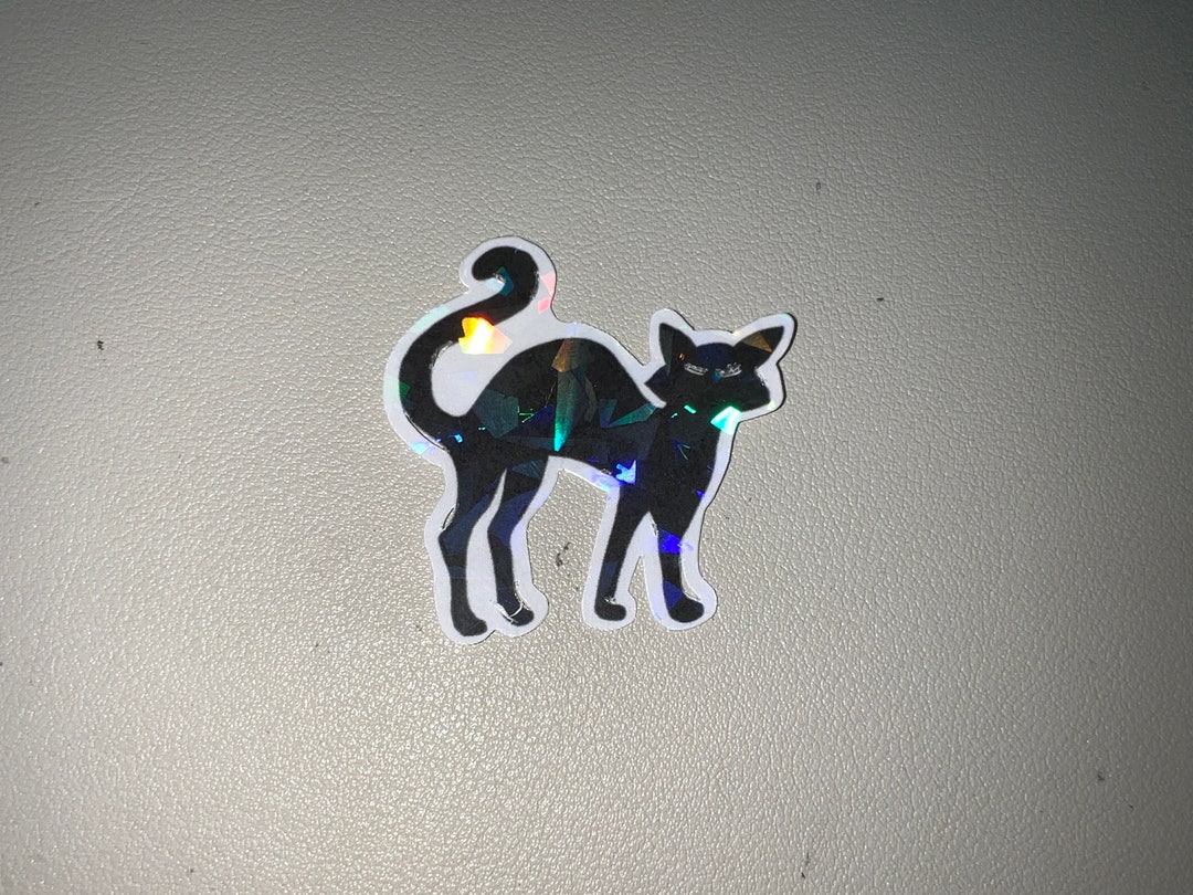 Black Cat Die Cut Sticker - Etsy