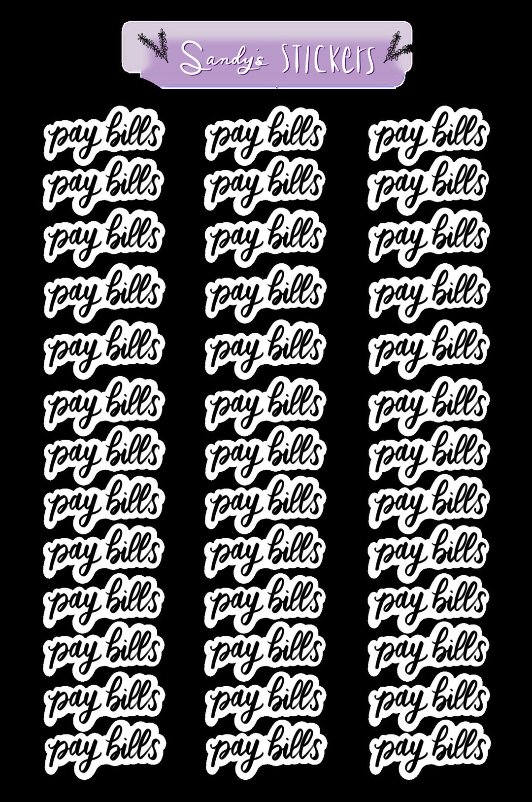 Pay Bills Script - Etsy