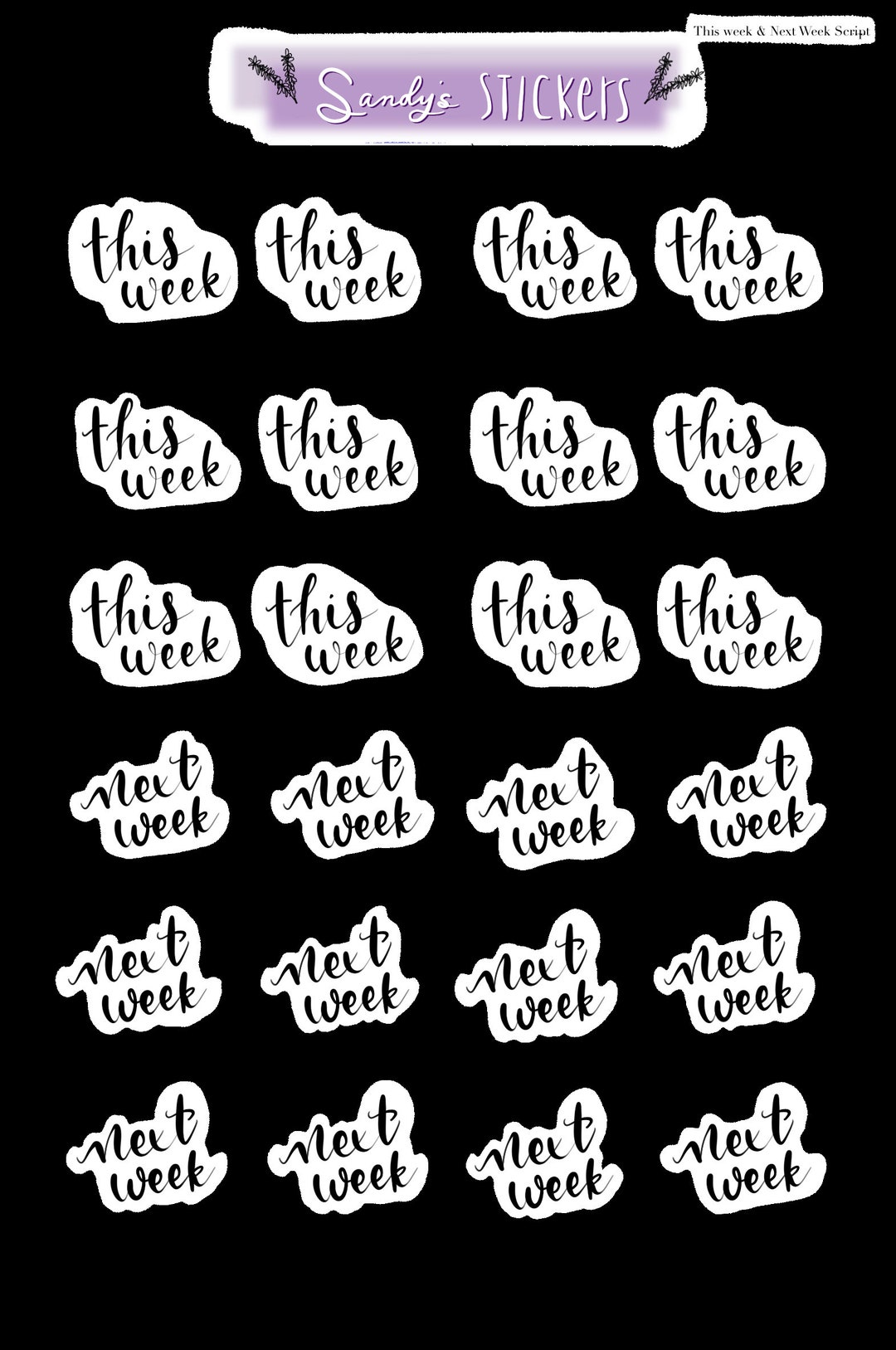 This Week & Next Week Script - Etsy