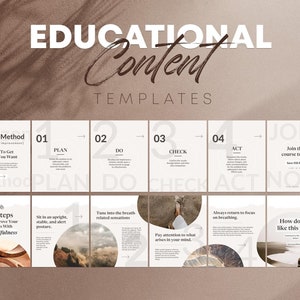 Life Coach Carousel Instagram Post Templates Canva. Course Creator ...