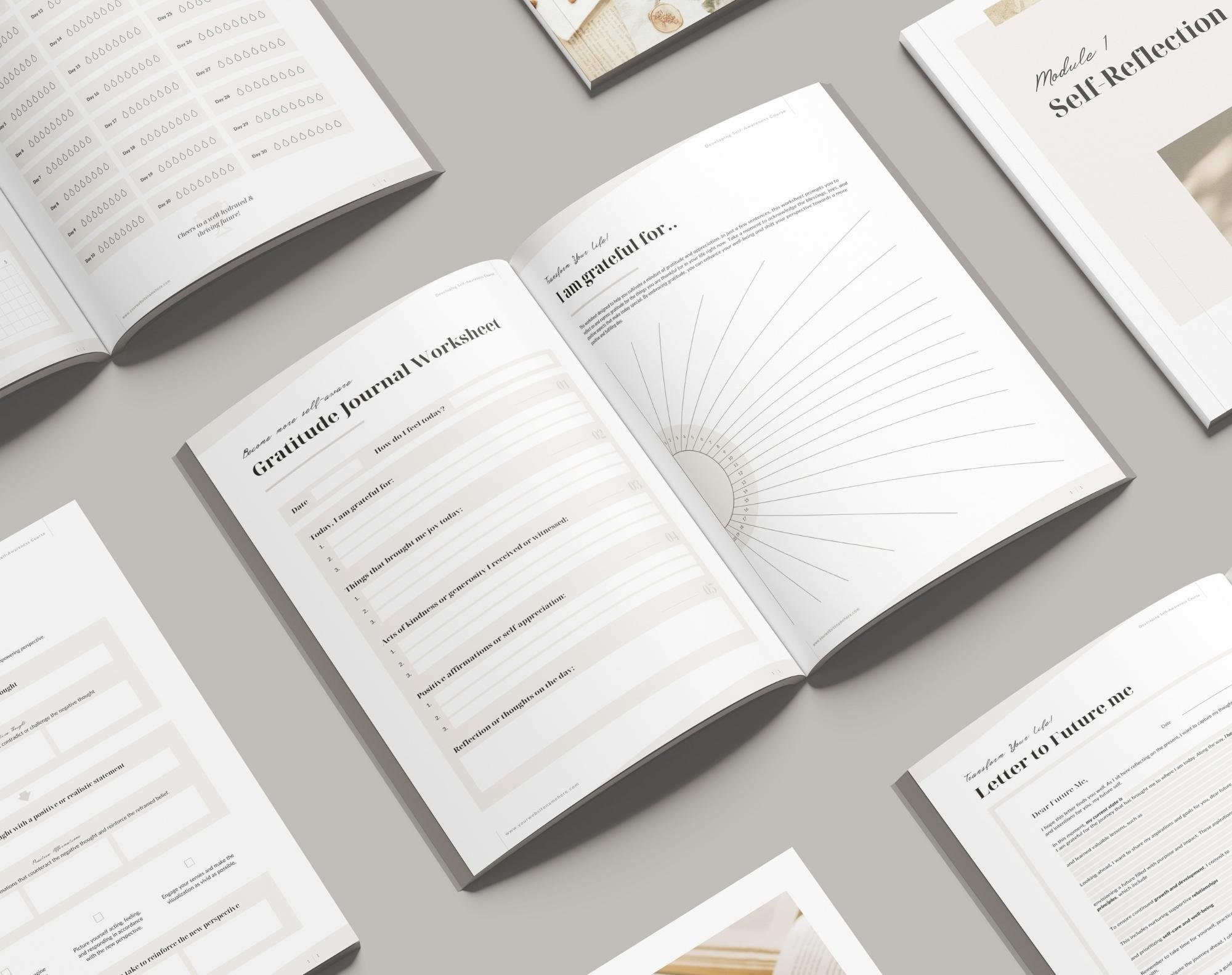 Life Coaching Workbook Template Bundle. Self-care Printable Worksheets ...