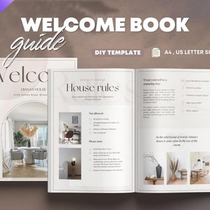 Welcome Guest Guide Book Template. Cabin Vacation Beach Printable ...