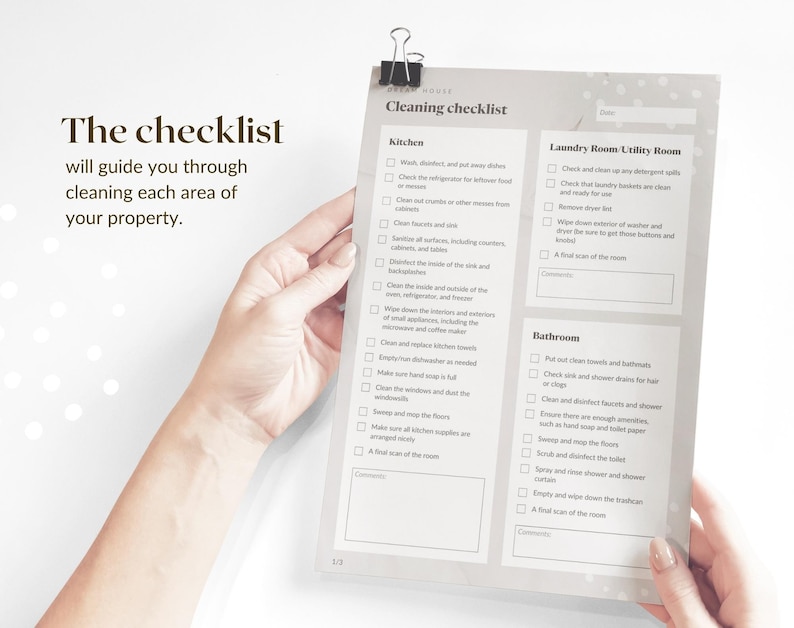 Cleaning Checklist for Rental Host Editable. After Checkout Cleaning ...