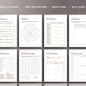 Life Coaching Workbook Template Bundle. Self-care Printable Worksheets ...