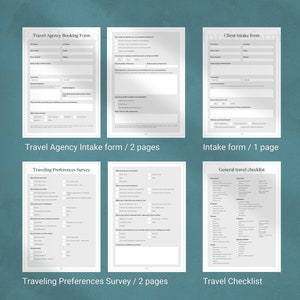 Travel Agency Forms: Booking, Intake, Survey, Checklist (canva Template ...