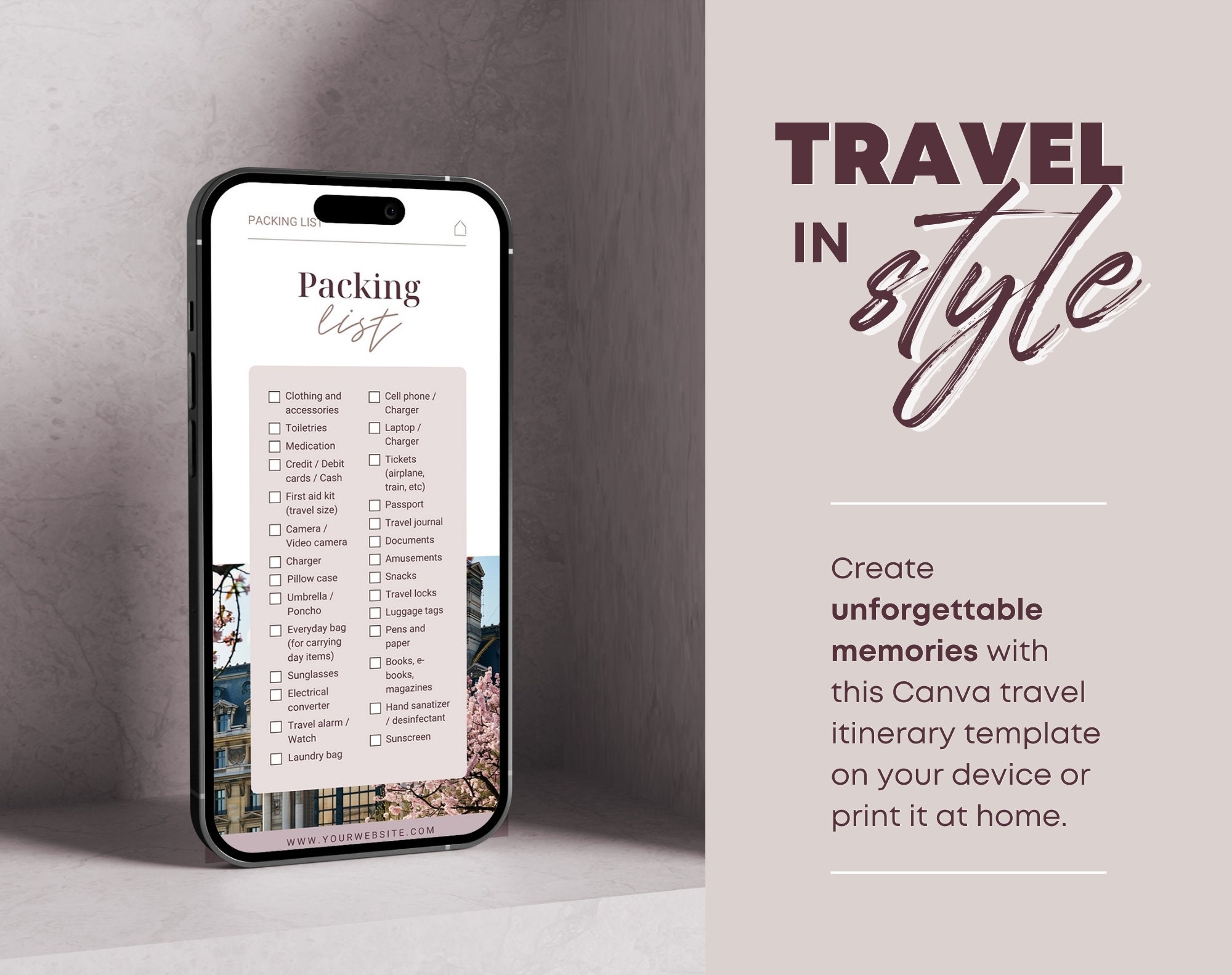 Paris Travel Mobile Itinerary Template Guide. DIY France Vacation ...