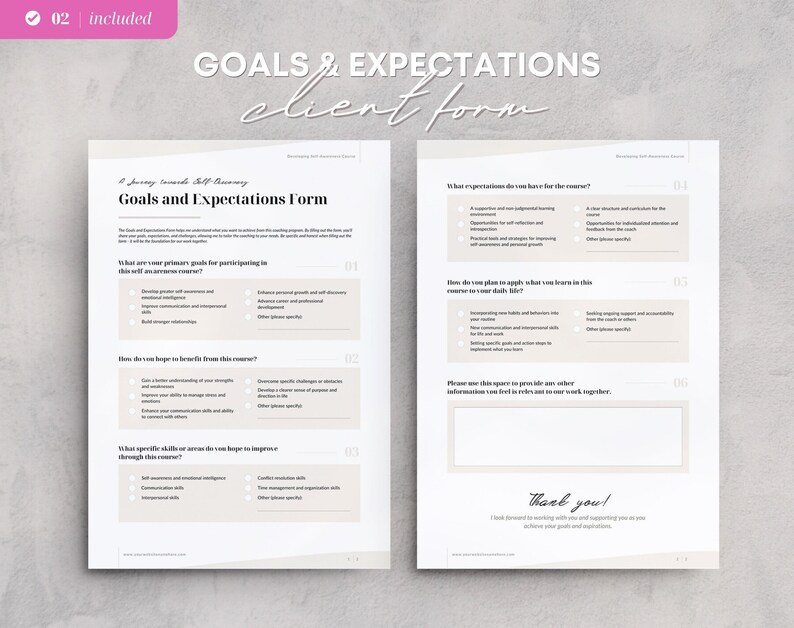 Client Intake Form Bundle: Coach Pre-session Questionnaire (canva ...
