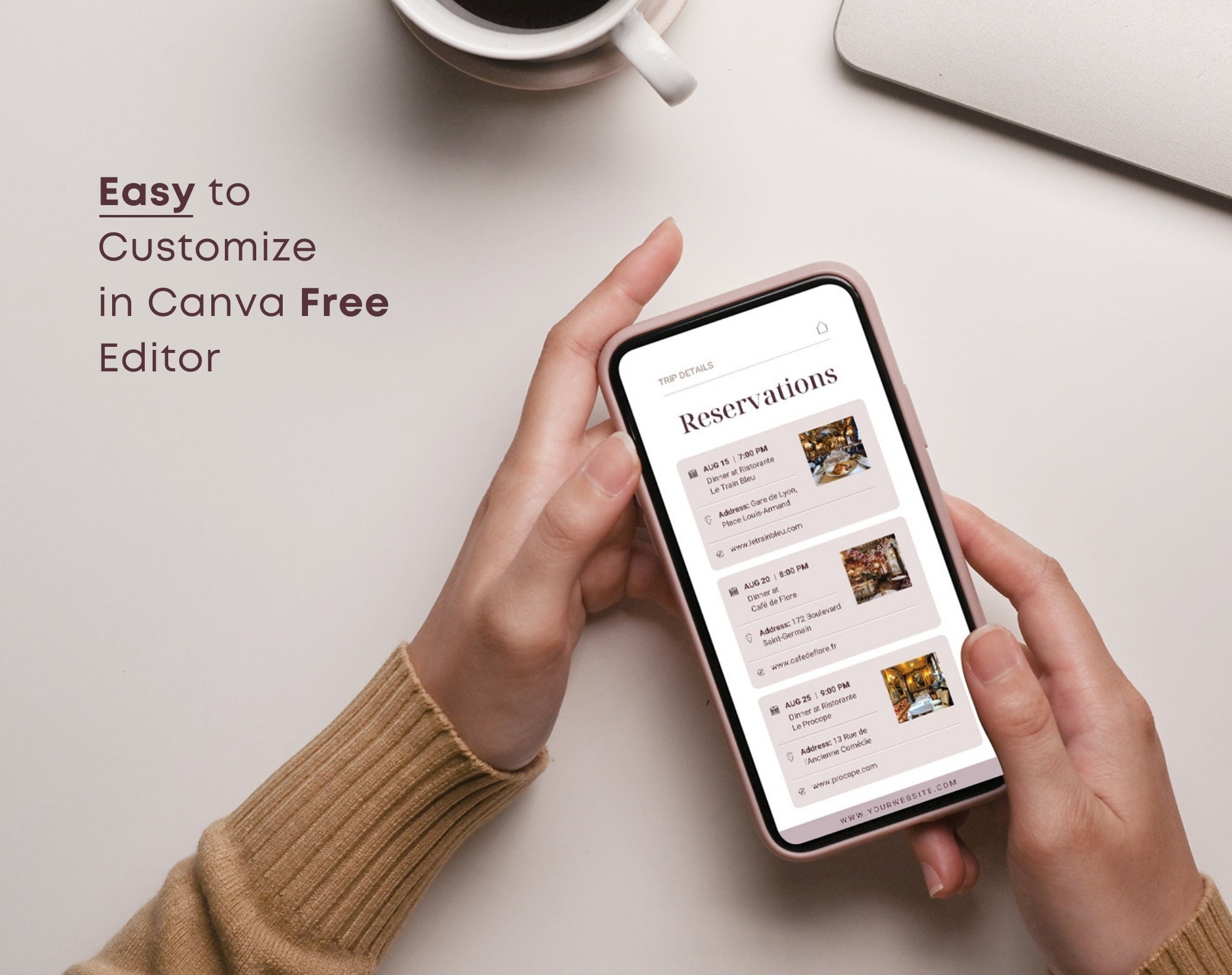 Paris Travel Mobile Itinerary Template Guide. DIY France Vacation ...