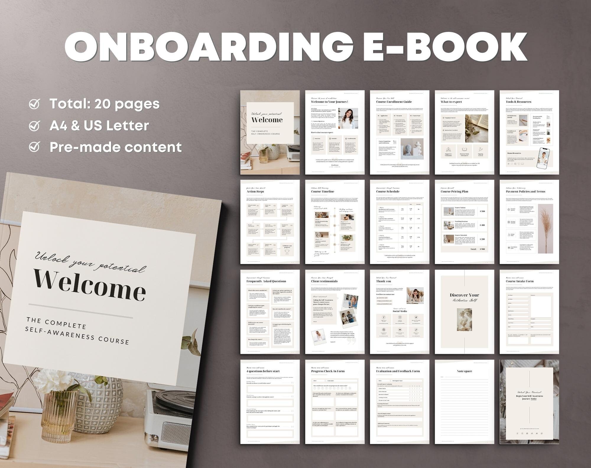 Coaching Course Welcome Packet Templates. Coach E-book, Intake Forms ...