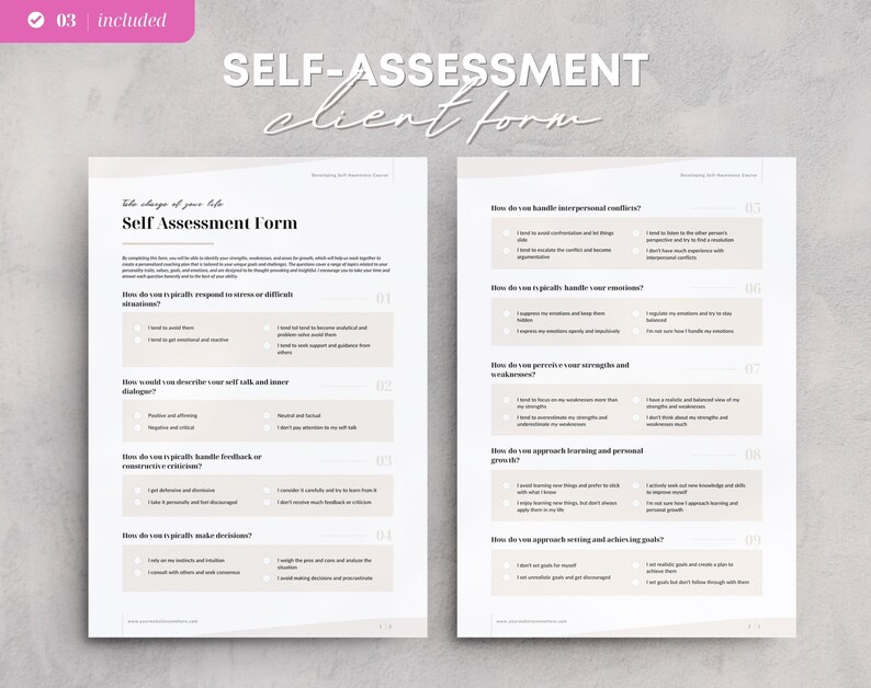 Client Intake Form Bundle: Coach Pre-session Questionnaire (canva ...