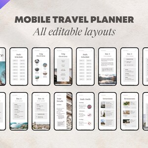 France Travel Itinerary Mobile Template Guide. Digital Editable Travel ...