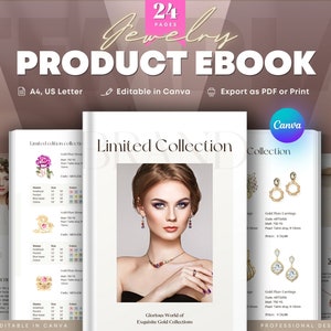 Jewelry Line Sheet Template: Product Catalog, Wholesale Pricing (canva ...