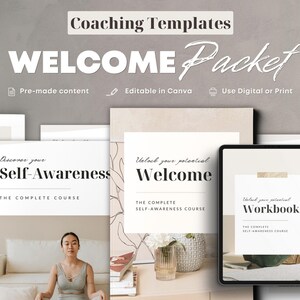 Coaching Course Welcome Packet Templates. Coach E-book, Intake Forms ...