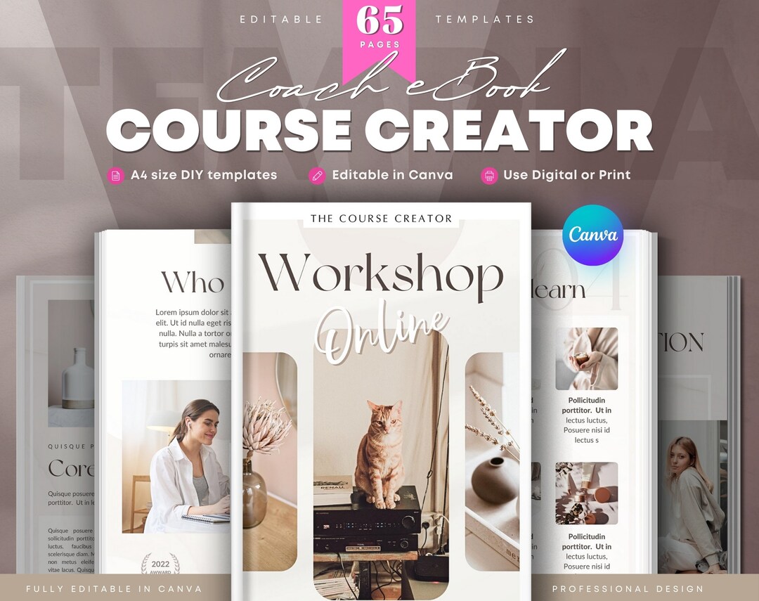 Life Coach Course Ebook Template Canva Online Guide. Blogger Magazine ...