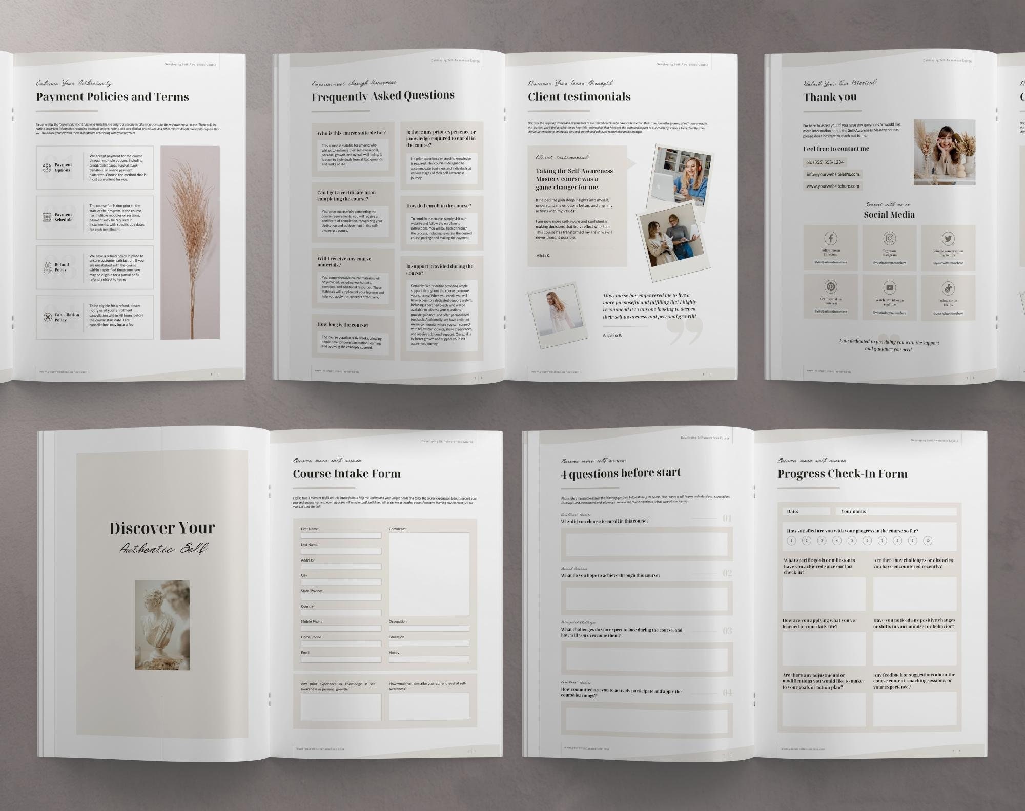 Life Coaching Client Intake Forms Packet. Welcome Ebook Template Edited ...