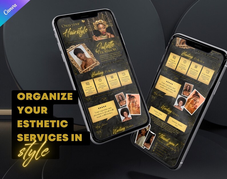 Acuity Scheduling Template: Gold Marble Canva Banners (digital Download ...