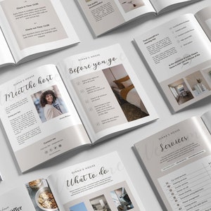 Rental Welcome Guest Book Template. Printable Canva Editable Rental ...