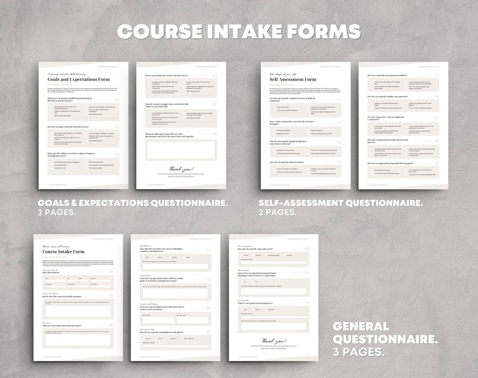 Coaching Course Welcome Packet Templates. Coach E-book, Intake Forms ...